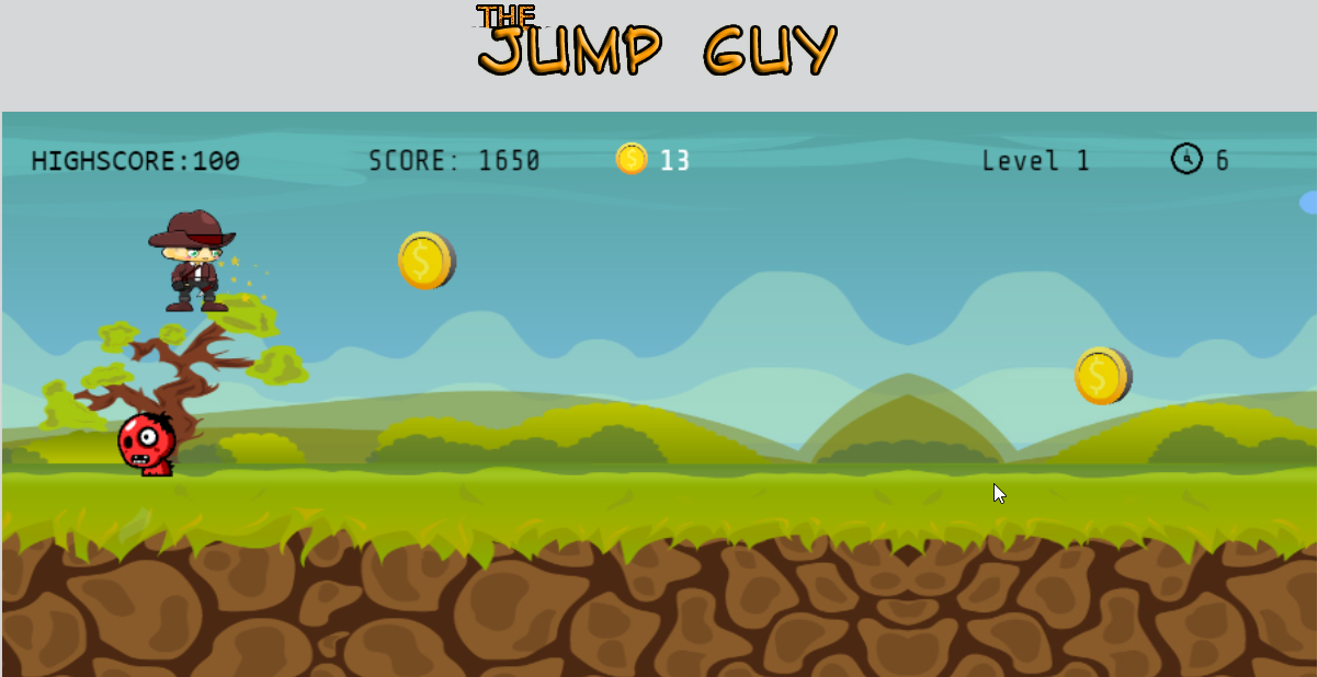 The Jump Guy Game in JavaScript Free Source Code | SourceCodester